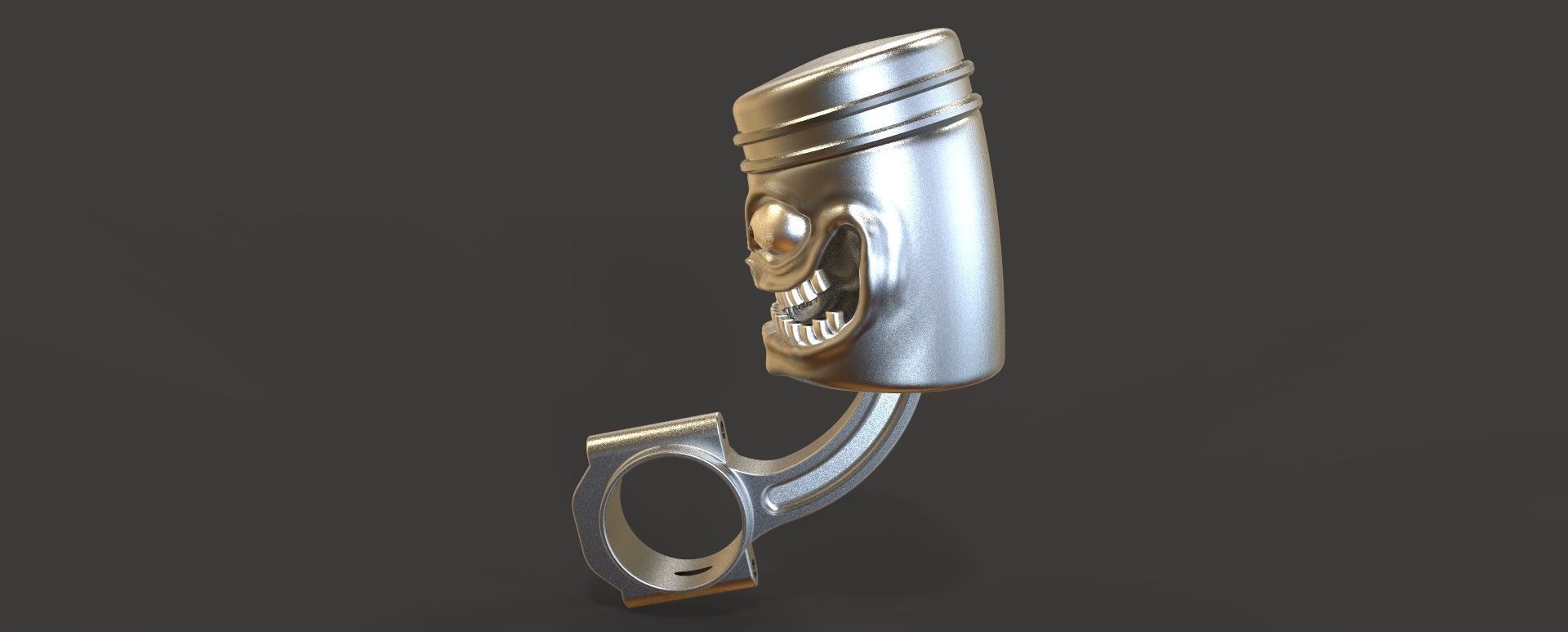 Piston silver cup 3D model | CGTrader