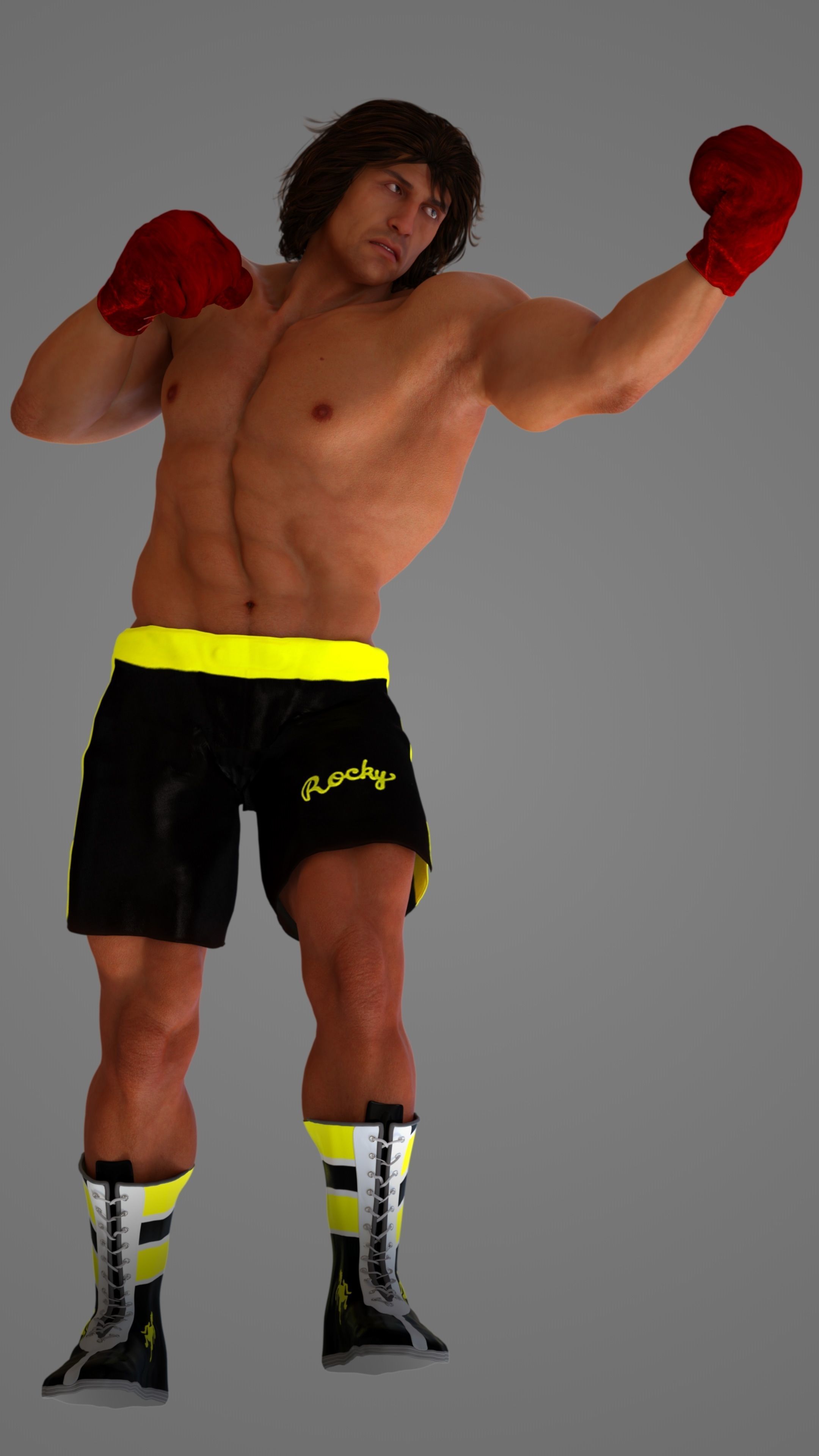 Rocky Balboa - Sylvester Stallone 3D model animated rigged | CGTrader