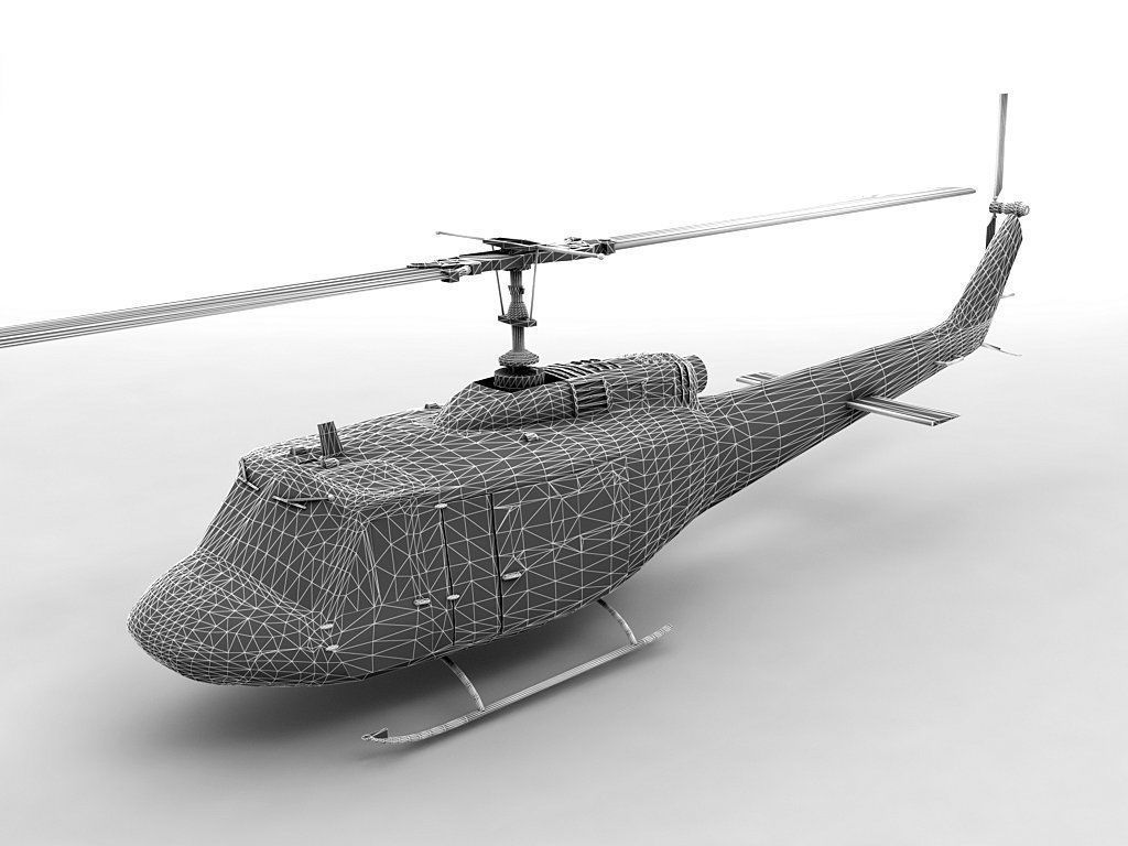 3D model Bell Huey II Helicopter VR / AR / low-poly | CGTrader