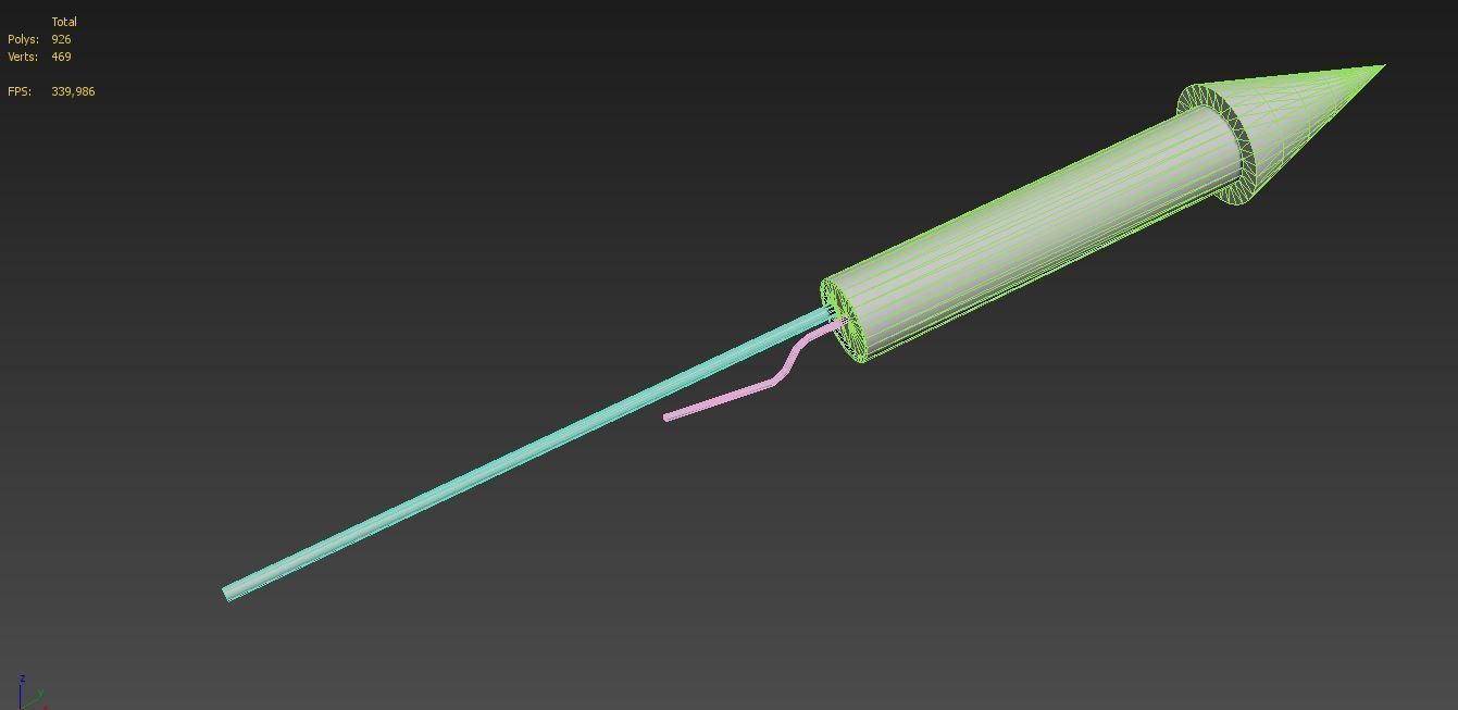 Firework Rocket 3D model | CGTrader