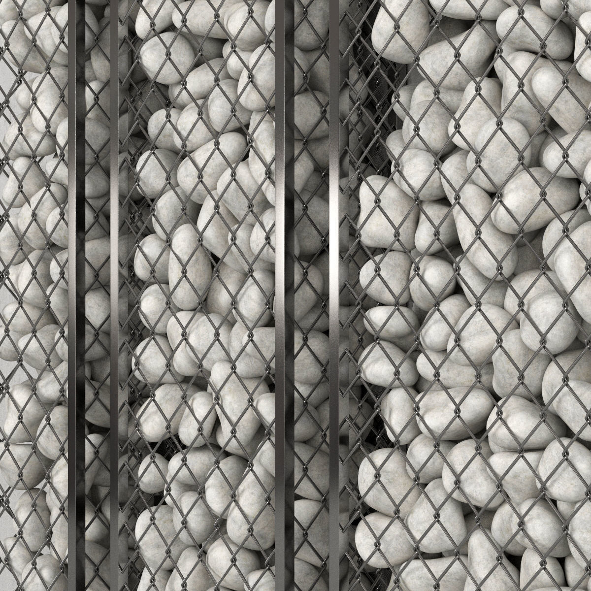 Gabion pebble three 3D model | CGTrader