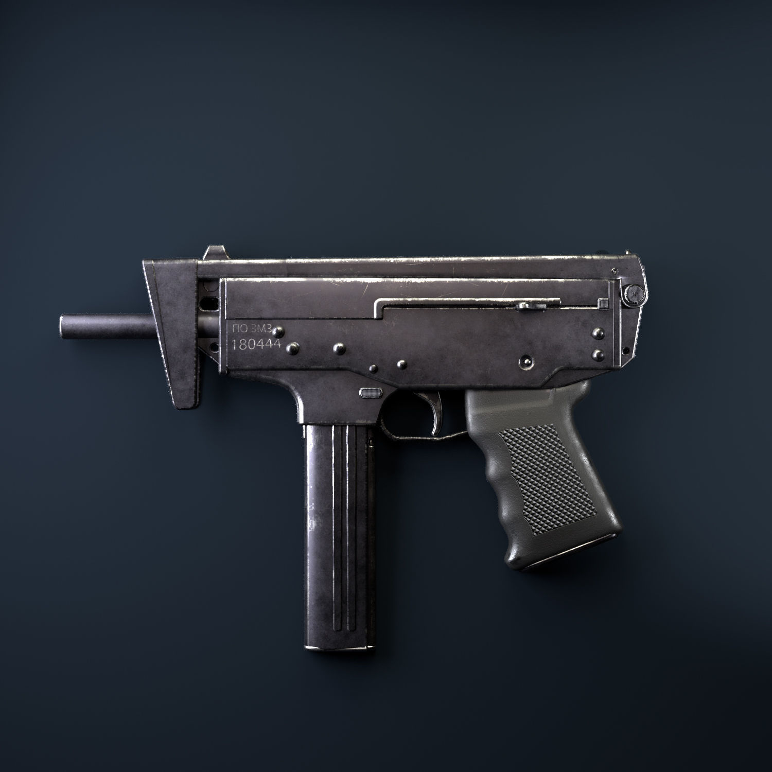 Russian PP-91 KEDR submachine gun 3D model | CGTrader