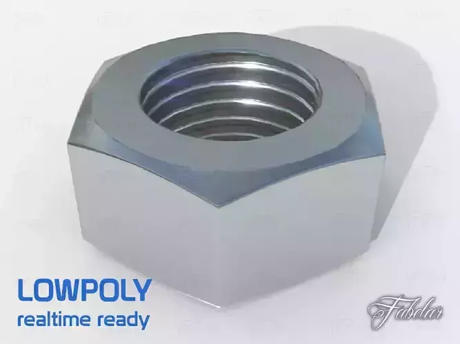 Bolt lowpoly hex nut free VR / AR / low-poly 3D model | CGTrader