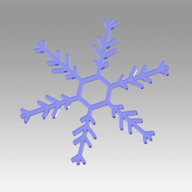 Snowflakes collection 3D model | CGTrader