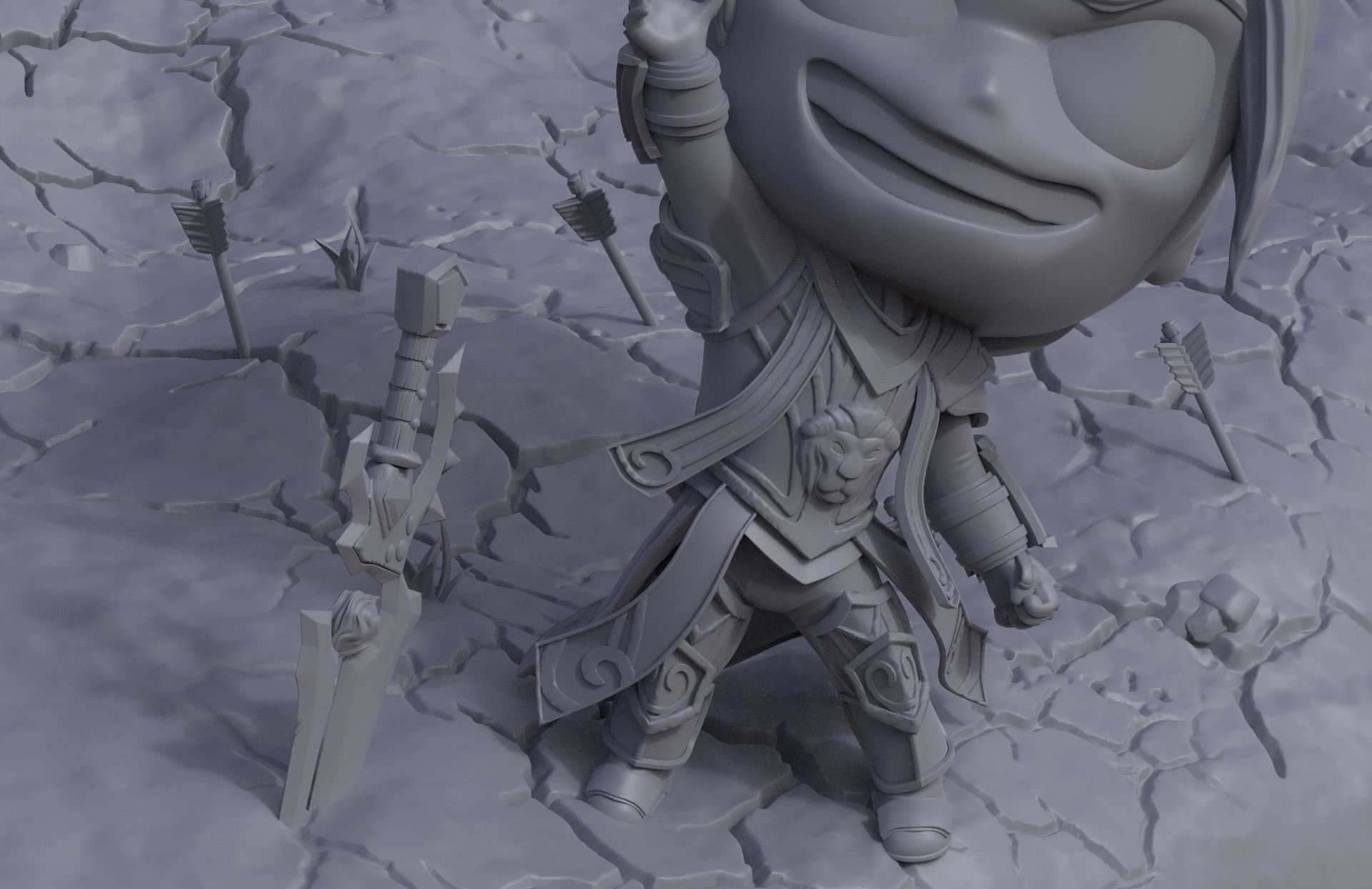 Anduin Wrynn - World of Warcraft Chibi 3D model 3D printable | CGTrader