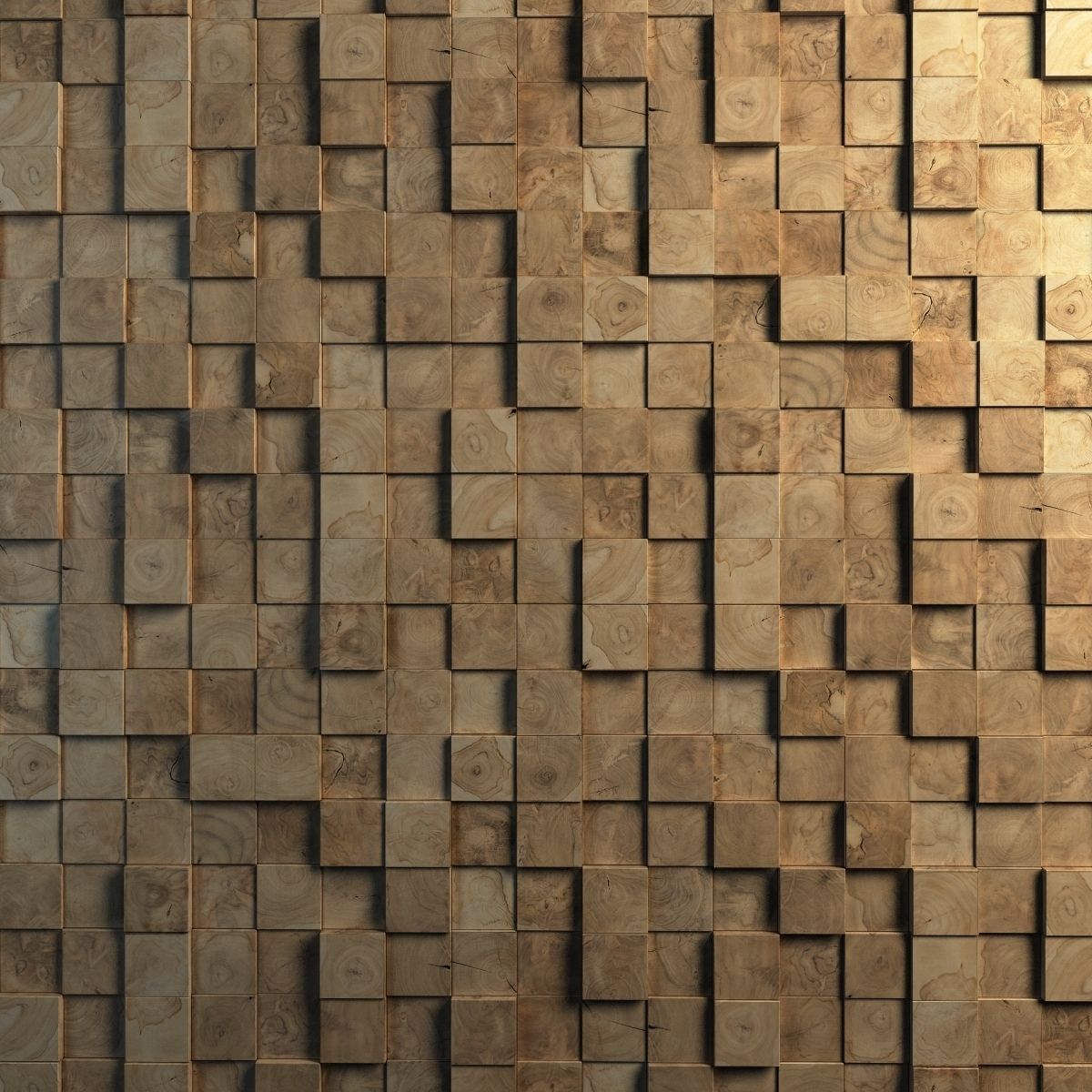 Teak Interior Cladding 3D Wall 3D model | CGTrader