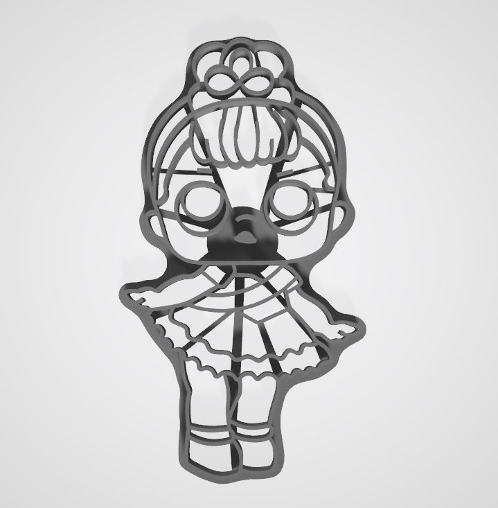 Lol Surprise Dolls 3D model cookies cutter 3D model 3D printable | CGTrader