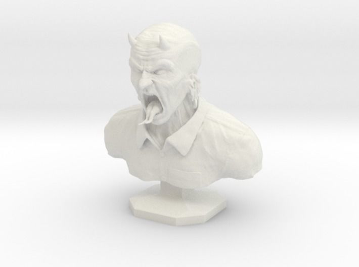 Anger bust of devil with horns 3D model 3D printable | CGTrader