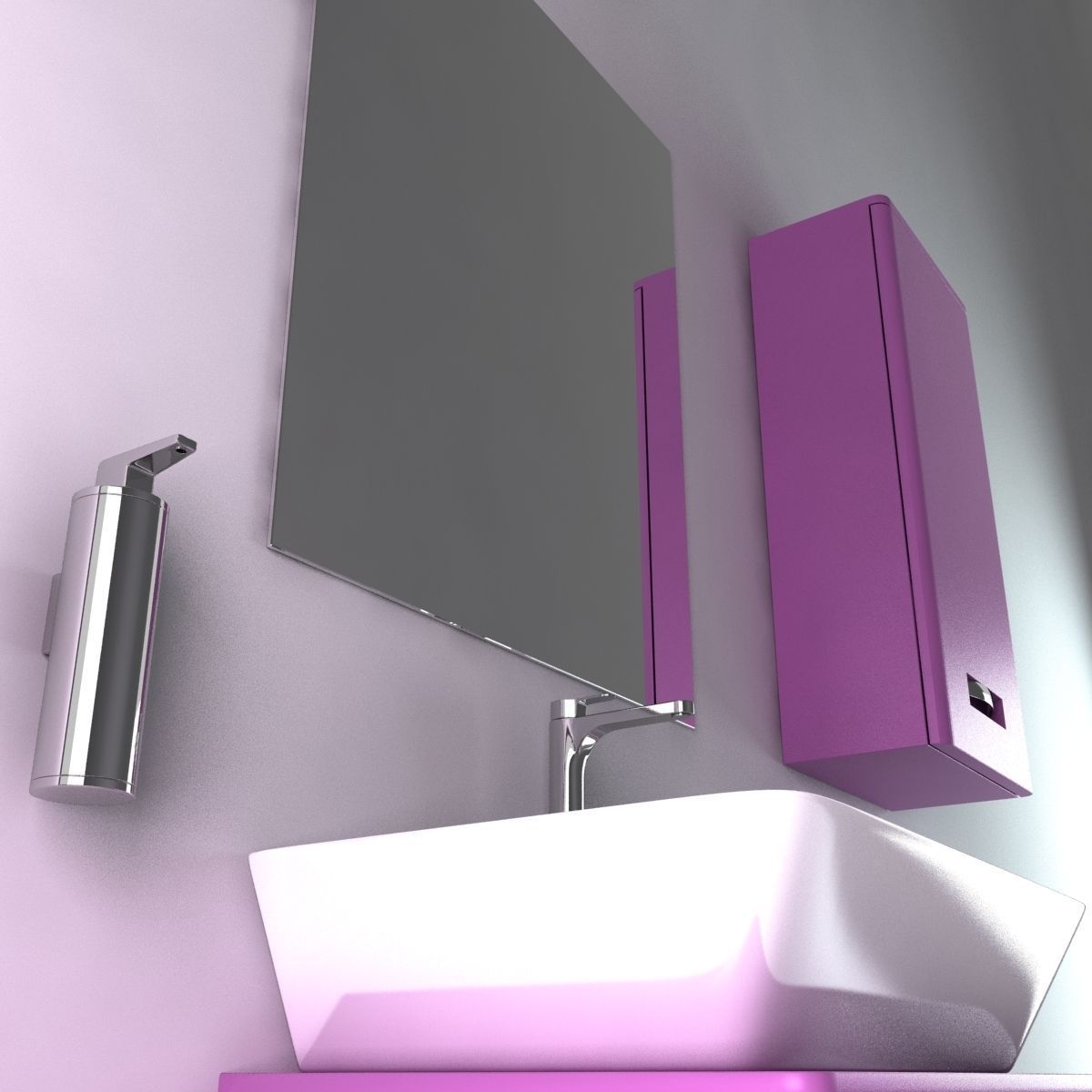 Roca Gap Bathroom Furniture Set 3D model | CGTrader