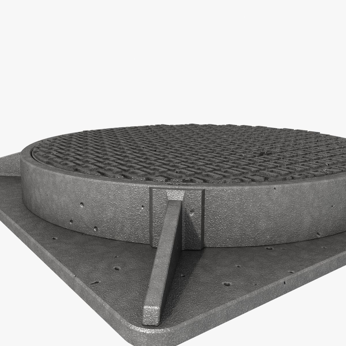 cast iron hatch 4 3D model | CGTrader