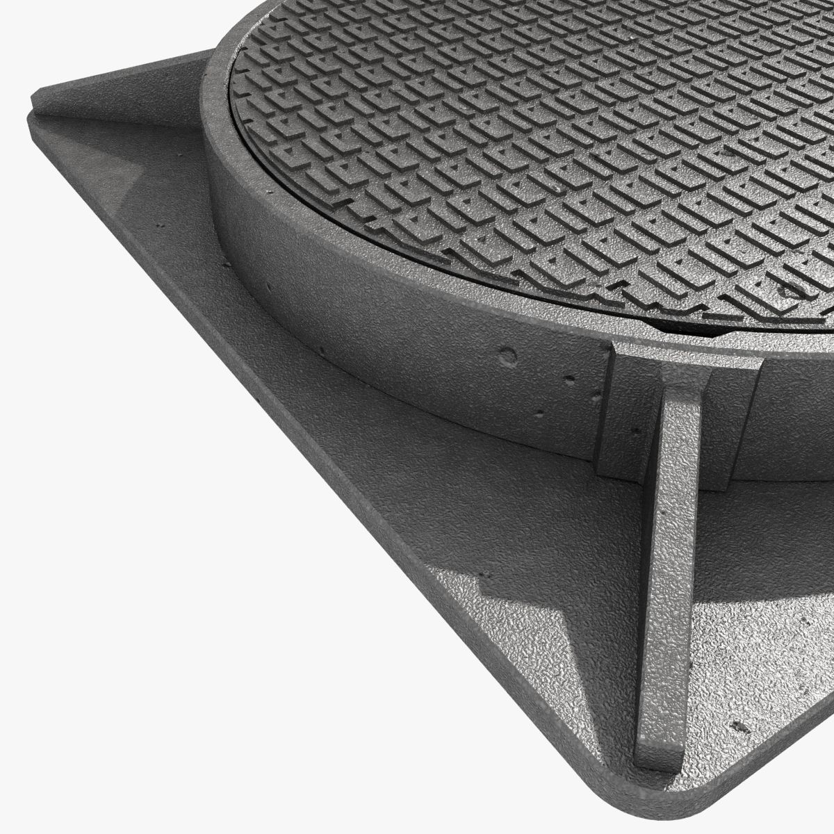 cast iron hatch 4 3D model | CGTrader