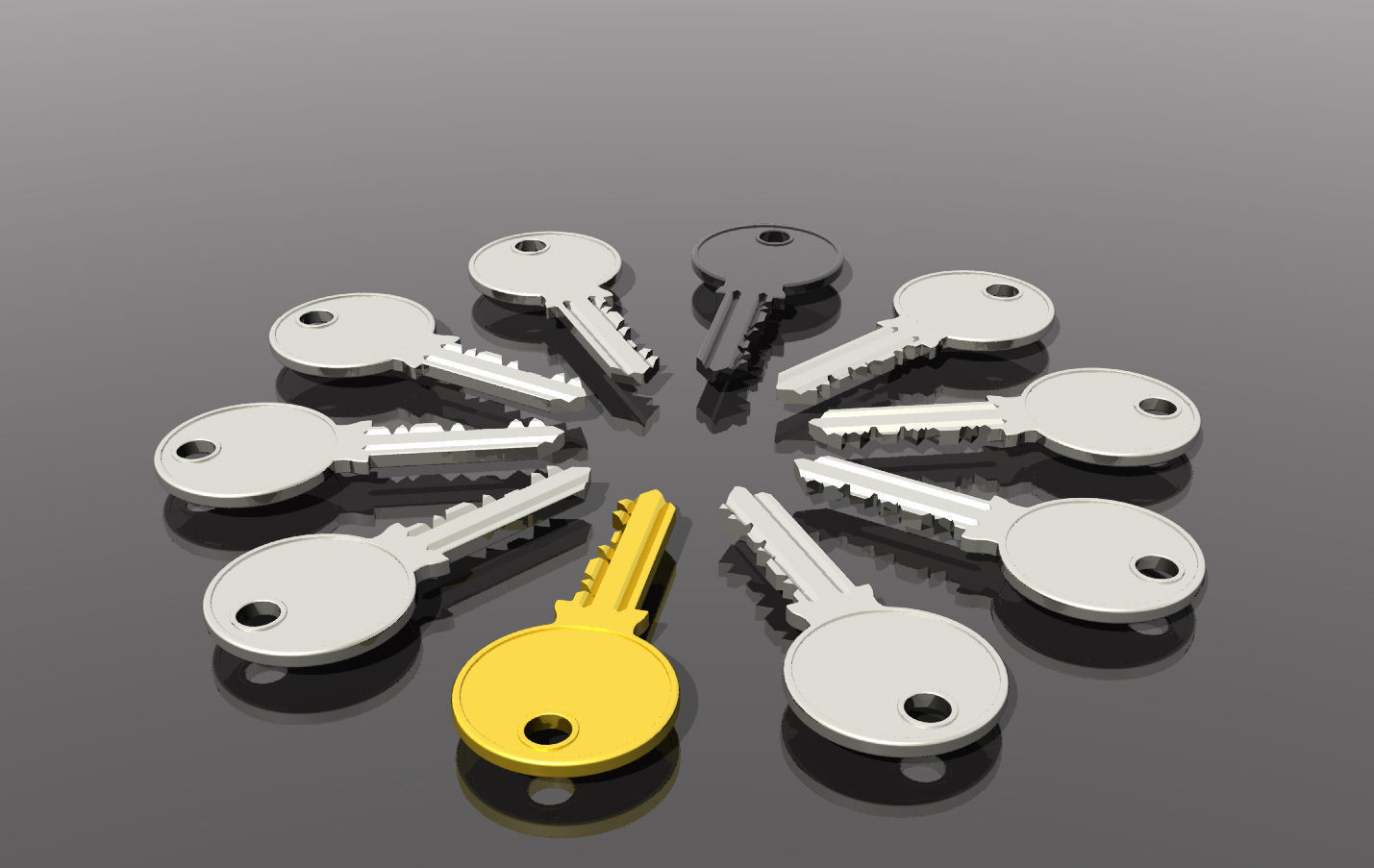 Yale Key free 3D model | CGTrader