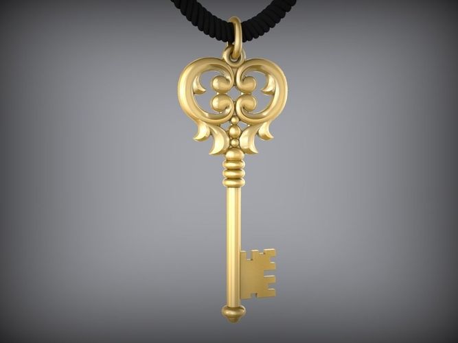 Pendant Key 5 STL 3D Model 3D printable .stl .3dm - CGTrader.com