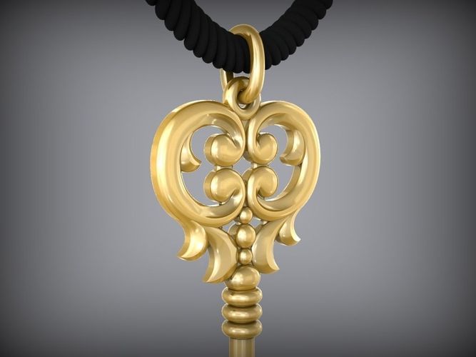 Pendant Key 5 STL 3D Model 3D printable .stl .3dm - CGTrader.com