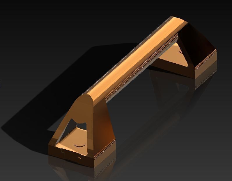 Handle metal free 3D model | CGTrader