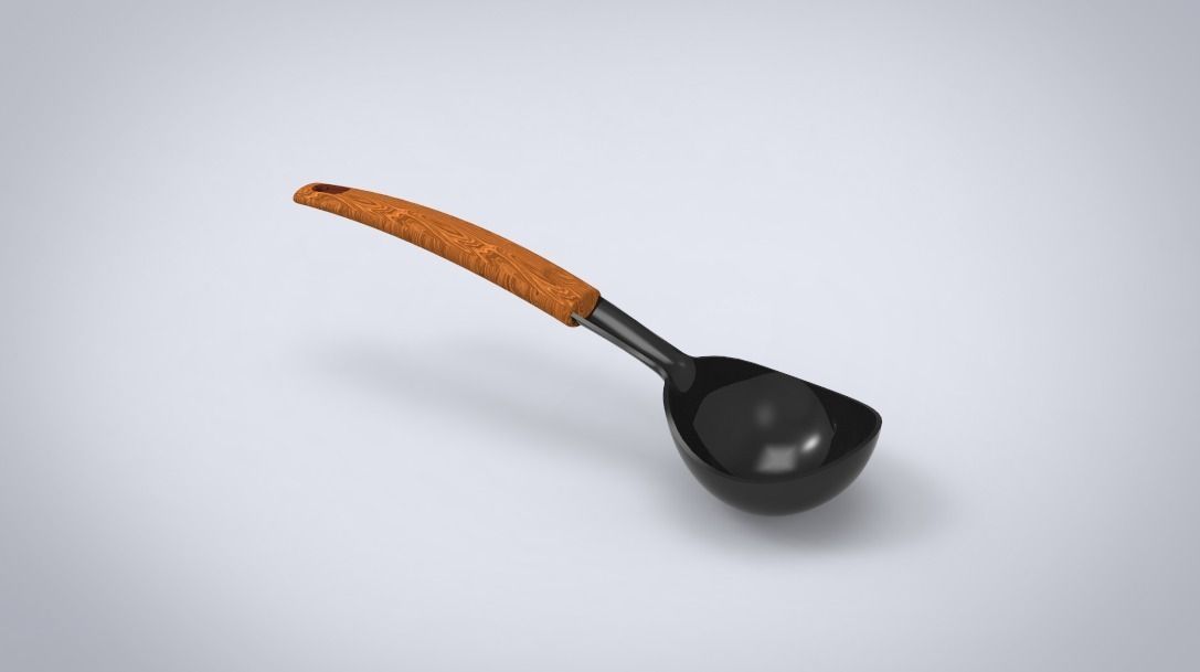 Plastic Ladle free 3D model | CGTrader