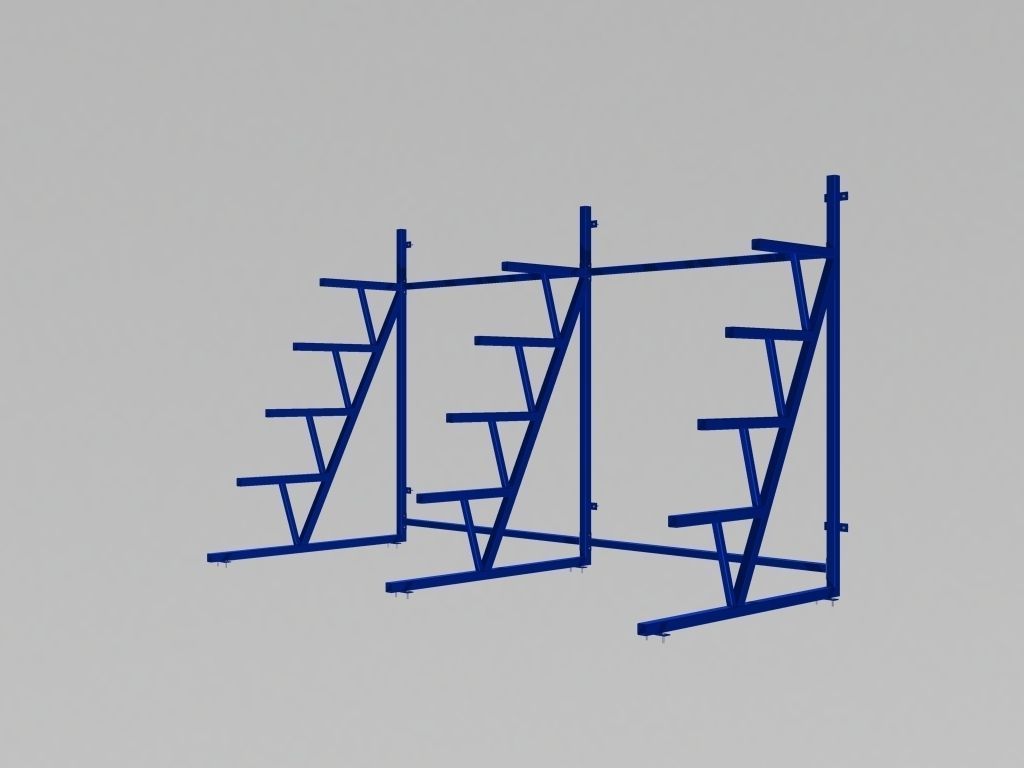 One sided cantilever rack free 3D model | CGTrader