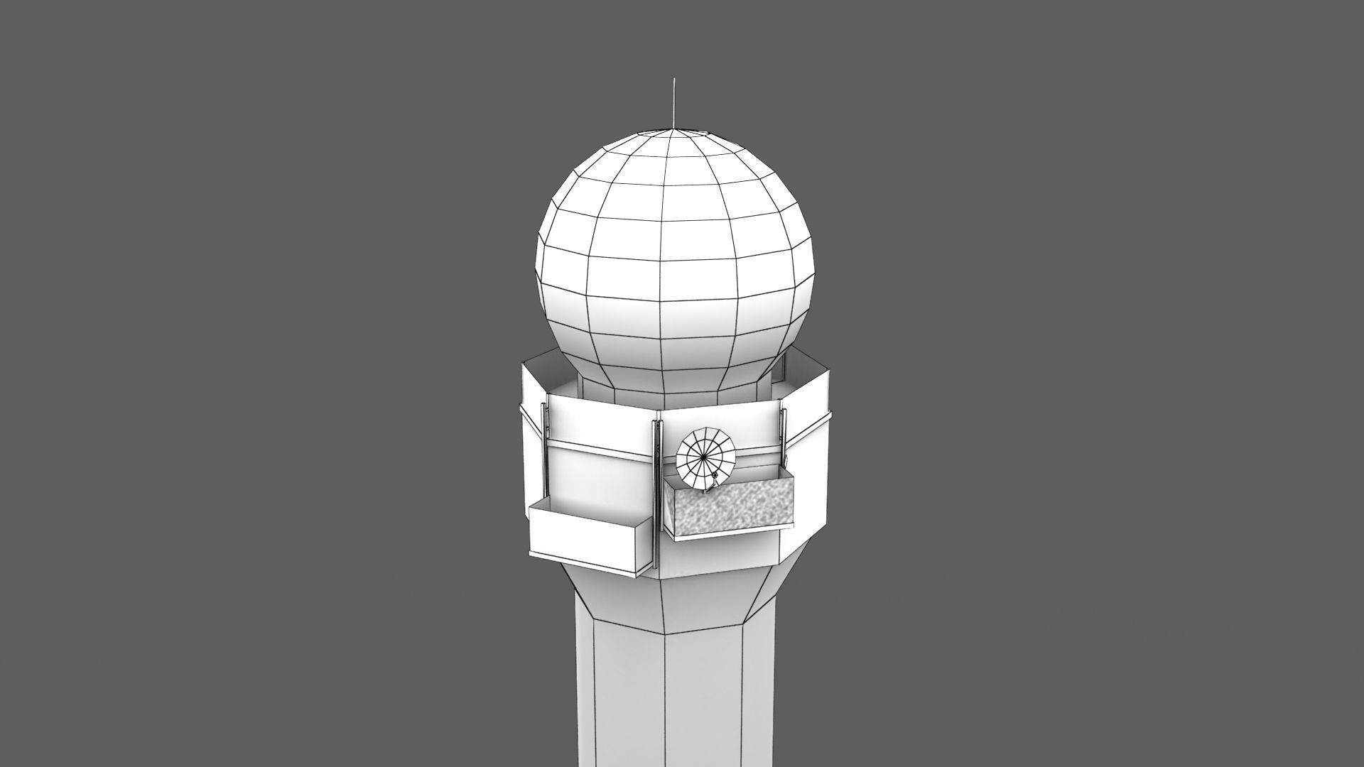 3D model Weather Radar Tower VR / AR / low-poly | CGTrader