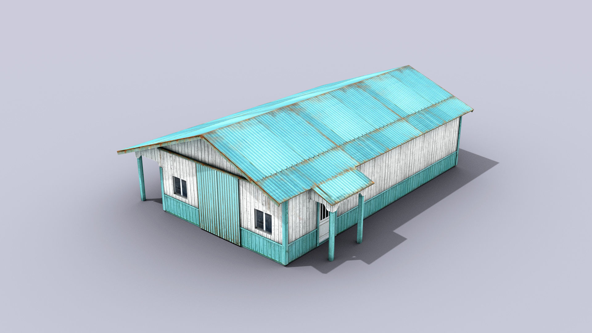 3D model Big Metal Warehouse VR / AR / low-poly | CGTrader