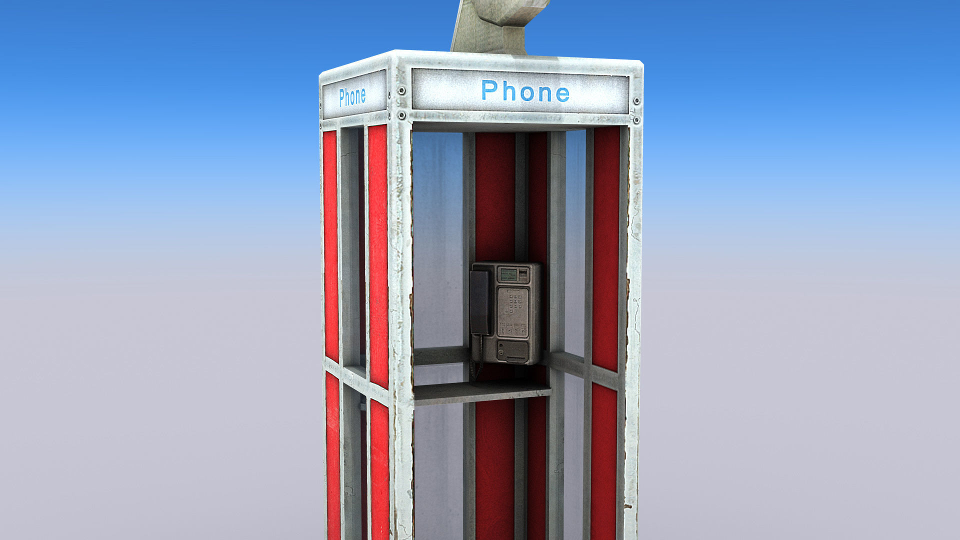 3D model Phone Booth 2 VR / AR / low-poly | CGTrader