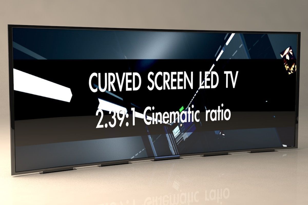3D model Curved Screen Televisions VR / AR / low-poly | CGTrader