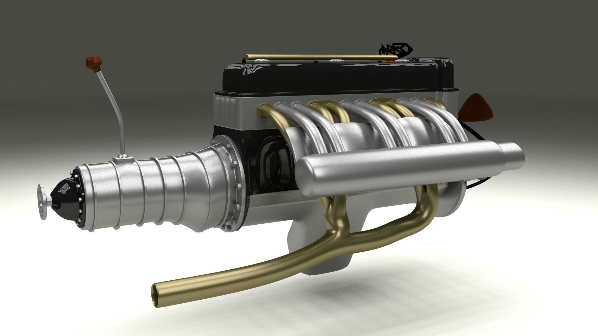 Mercedes 300SL Engine 3D Model .obj .stl .blend .dae - CGTrader.com