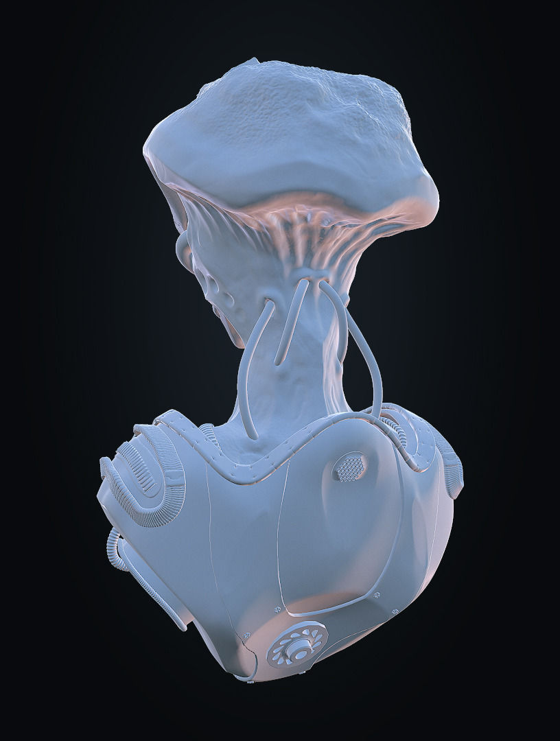 Alien bust 3D model | CGTrader
