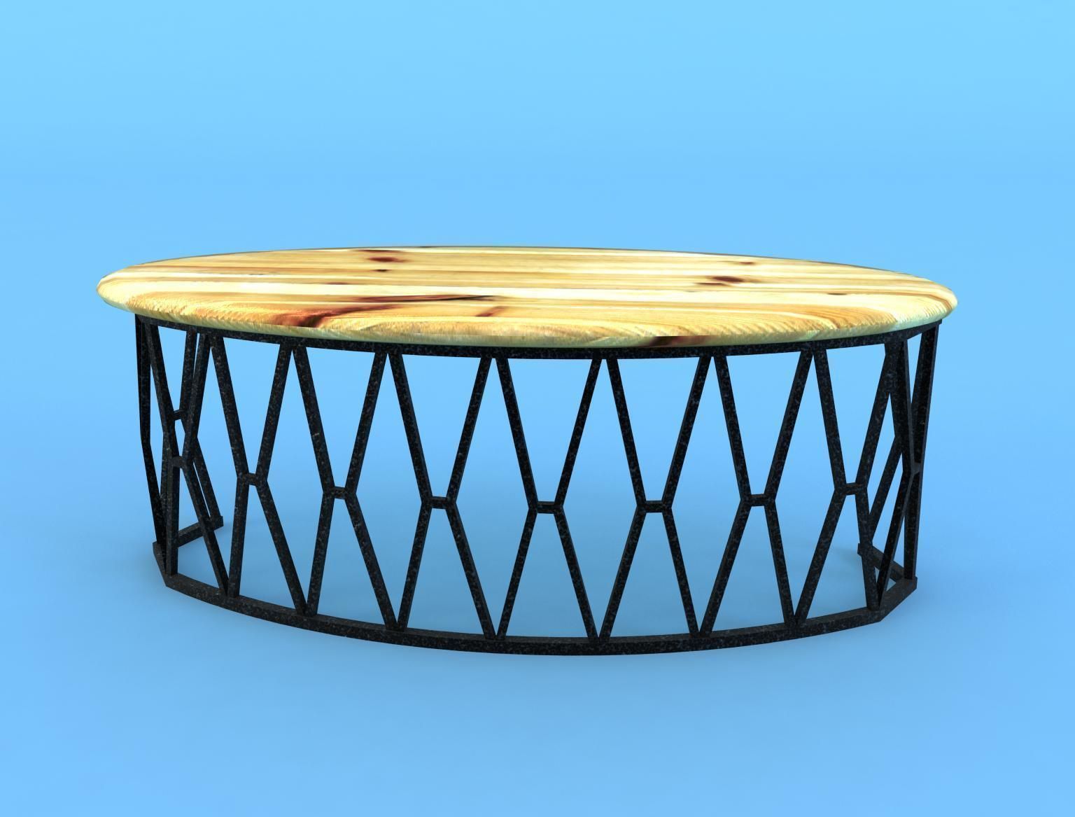 Ellipse Desk 3D model | CGTrader