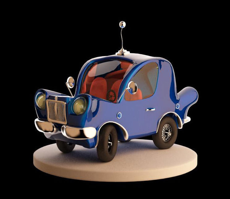 Car Cartoon 3D Model Game ready .max .obj .ma .mb - CGTrader.com