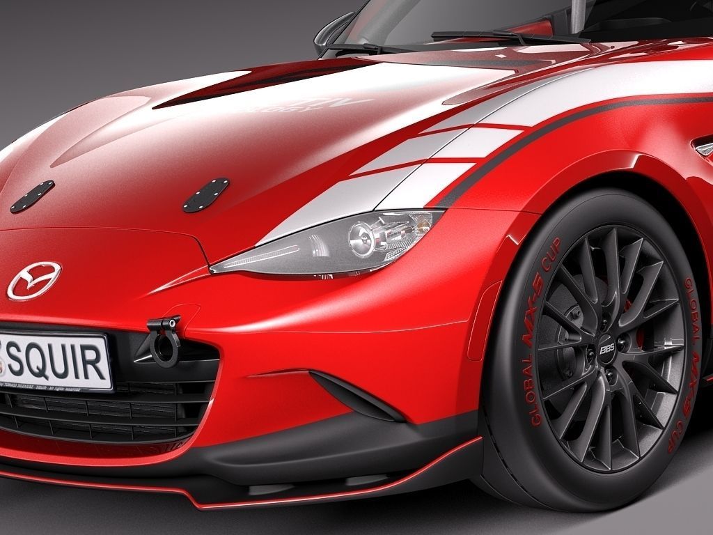 Mazda MX-5 2016 CUP Race Car 3D Model .max .obj .3ds .fbx .c4d .lwo .lw ...