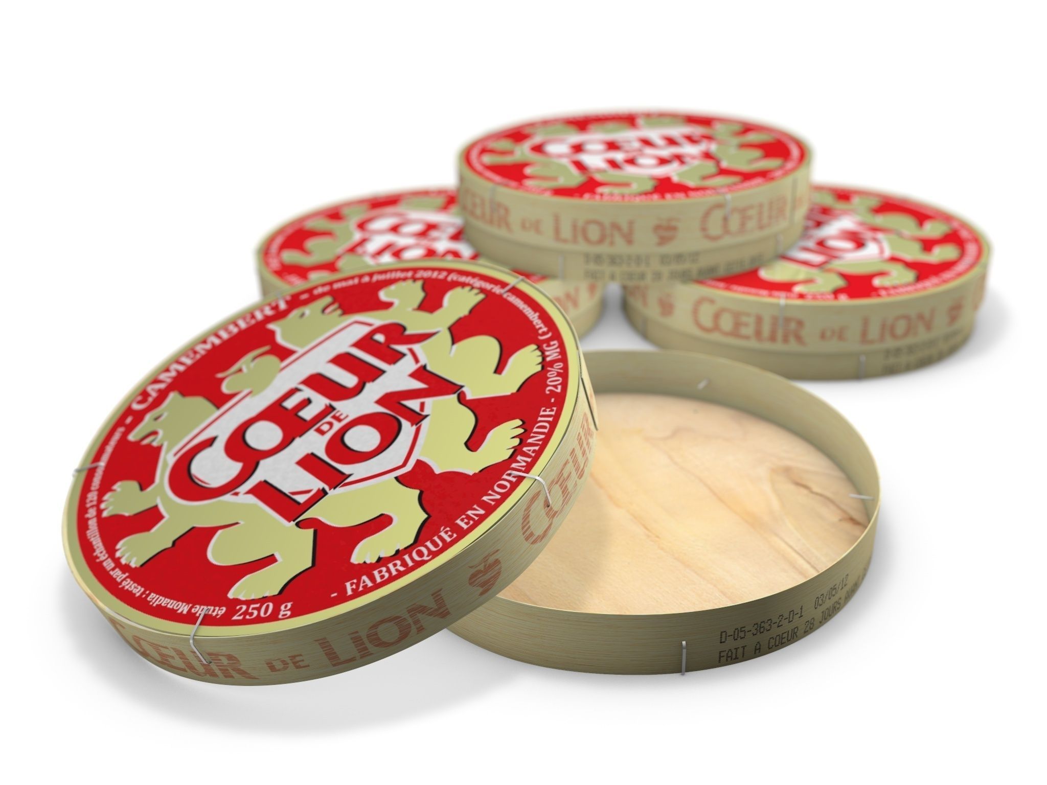 French Camembert box 3D Model .c4d - CGTrader.com