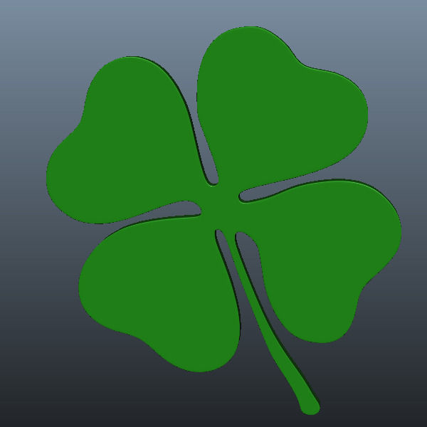 Clover four leaf icon 3D model | CGTrader