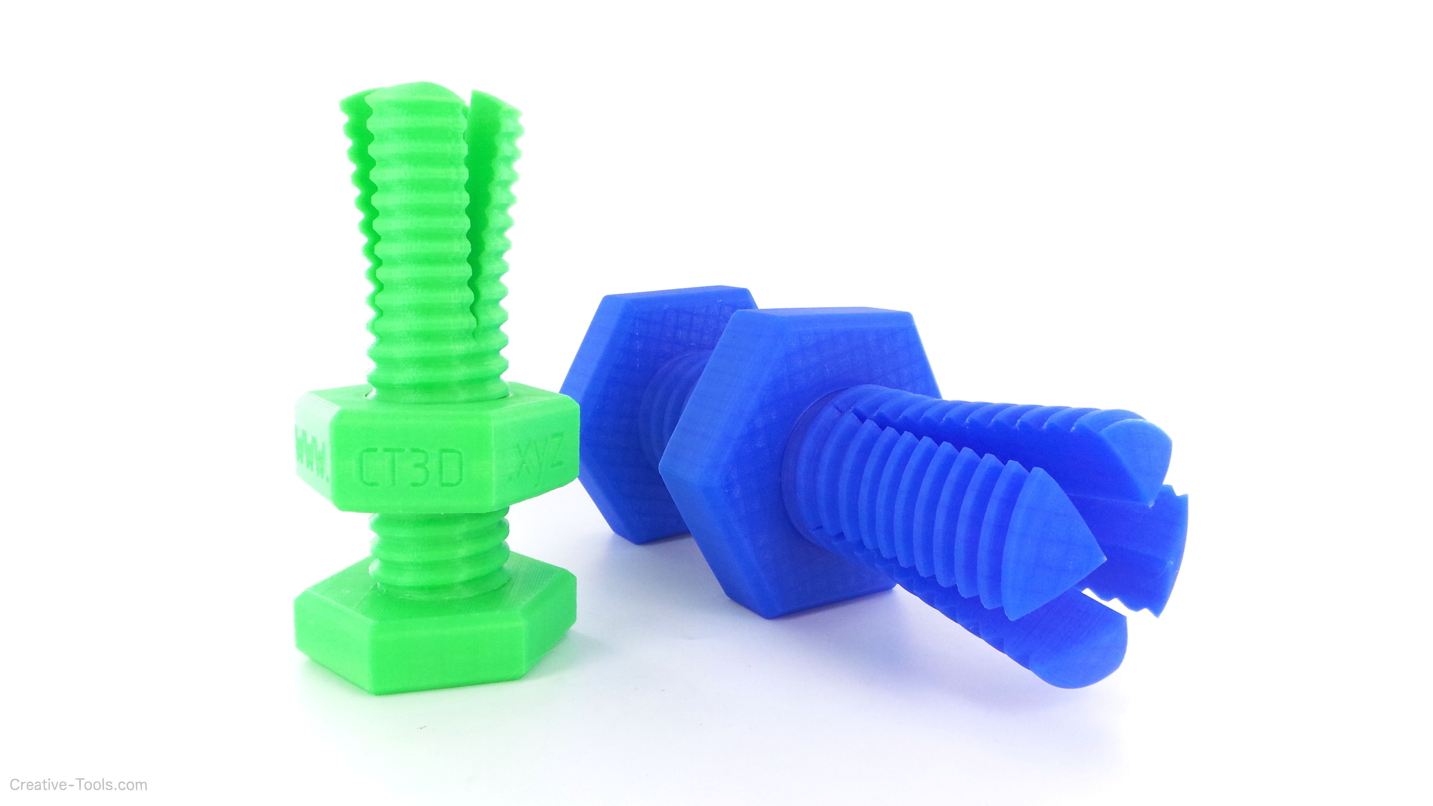 Impossible 3D-printed bolt and nut free 3D Model 3D printable .stl ...
