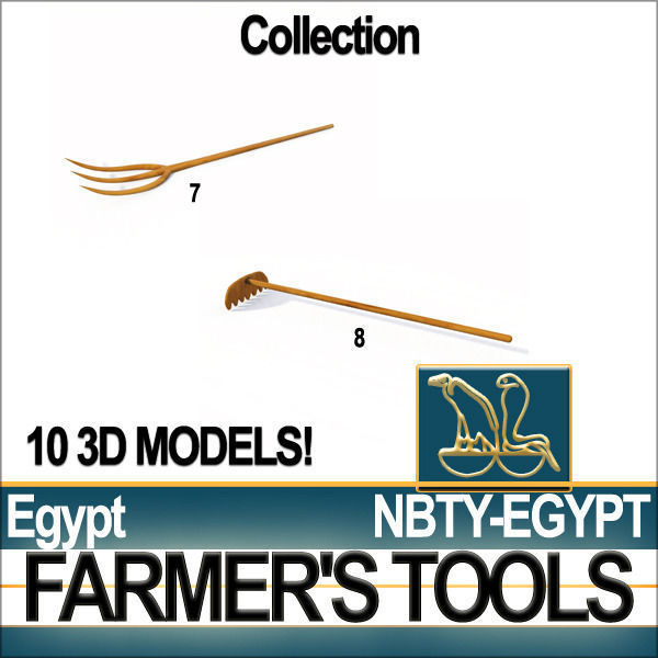 Ancient Egyptian Farmer Tools Collection 3D model | CGTrader