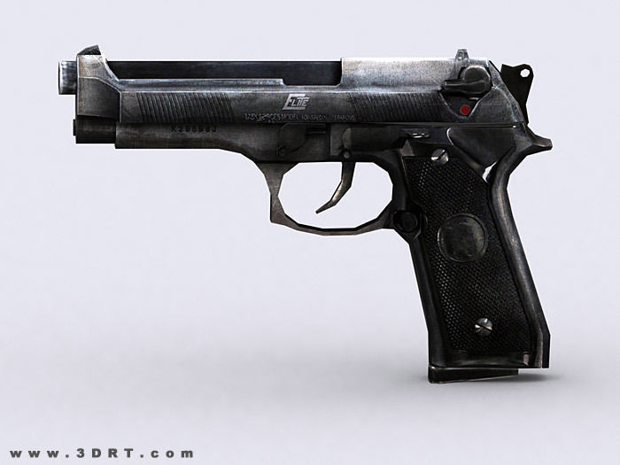 3D model 3DRT-Modern firearms animated pack VR / AR / low-poly rigged ...