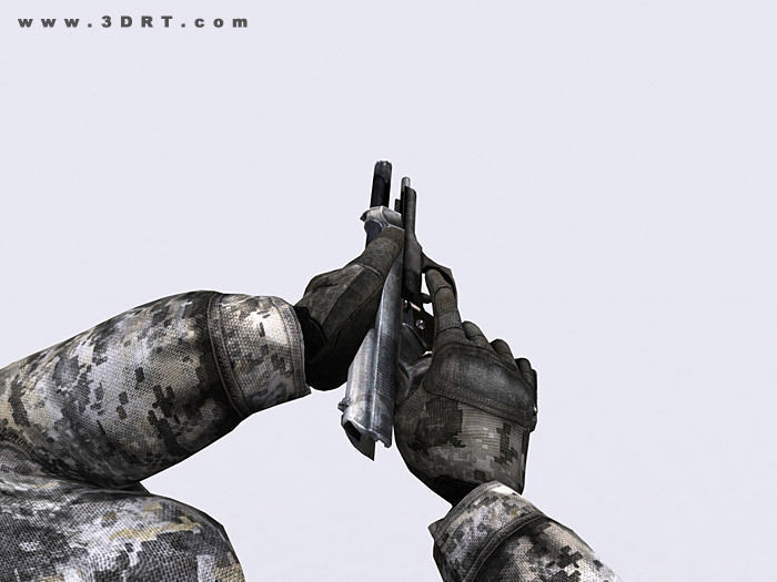 3D model 3DRT-Modern firearms animated pack VR / AR / low-poly rigged ...