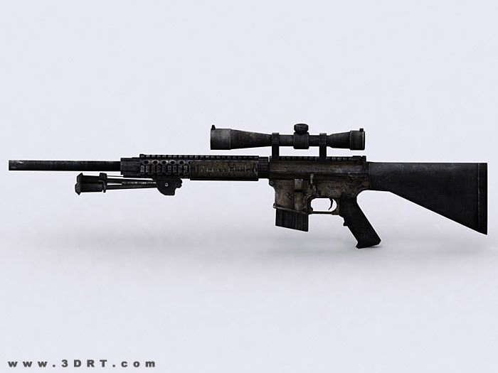 3D model 3DRT-Modern firearms animated pack VR / AR / low-poly rigged ...