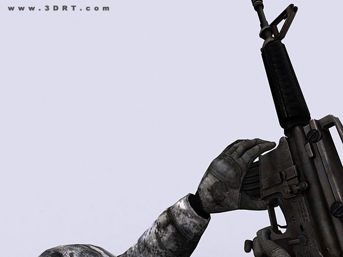 3D model 3DRT-Modern firearms animated pack VR / AR / low-poly rigged ...
