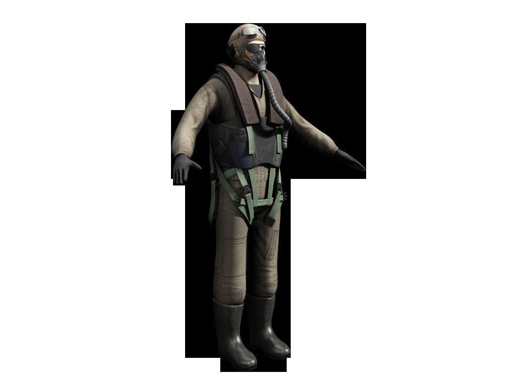 3D model World war Pilot VR / AR / low-poly | CGTrader