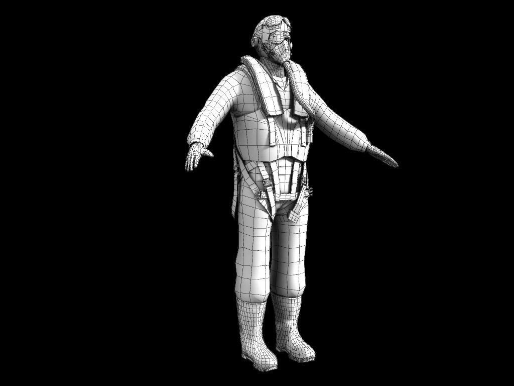 3D model World war Pilot VR / AR / low-poly | CGTrader