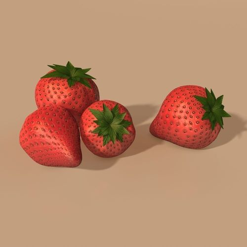 Strawberry 3D Model OBJ 3DS 3DM DWG - CGTrader.com