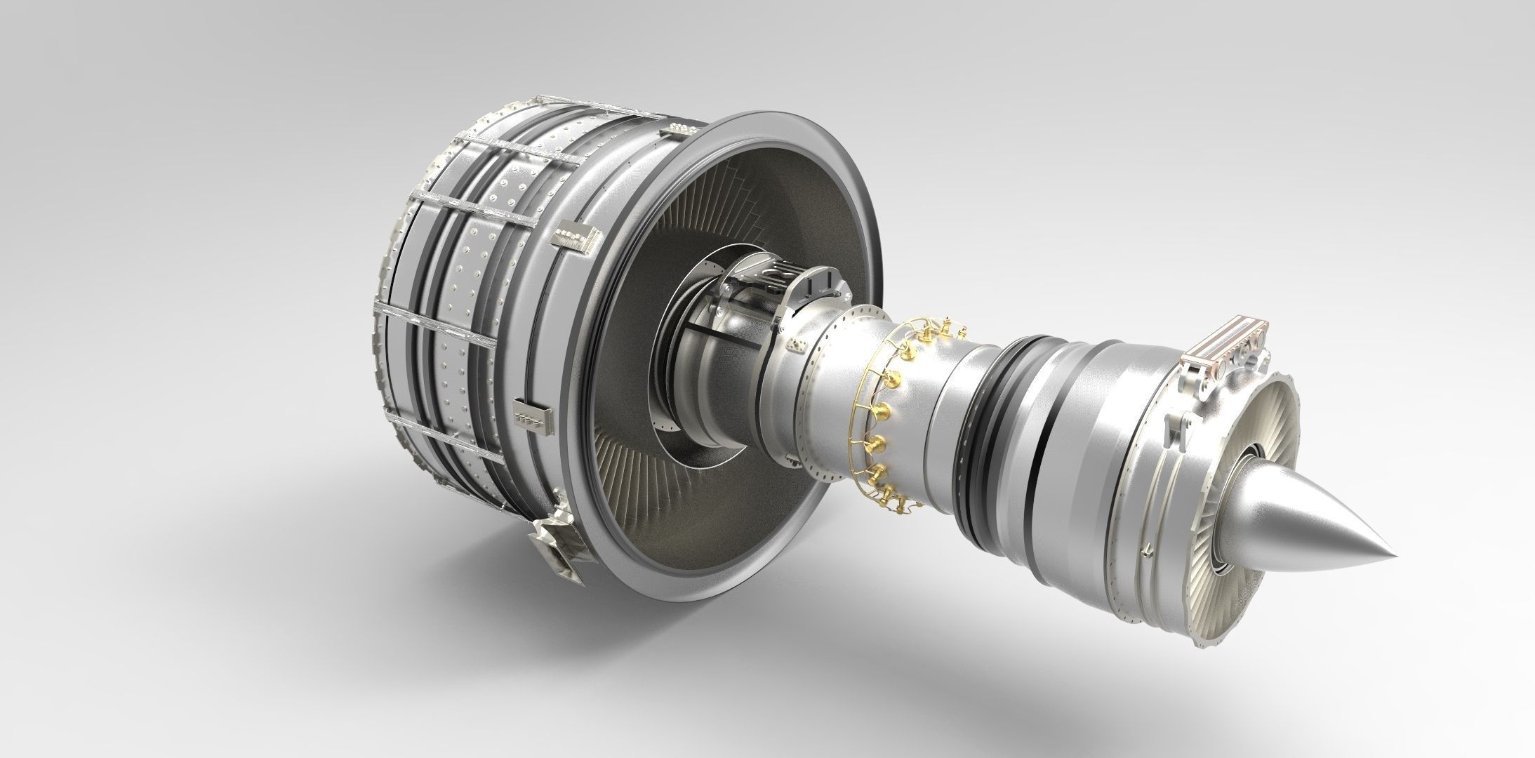 Jet Engine free 3D Model .stp - CGTrader.com