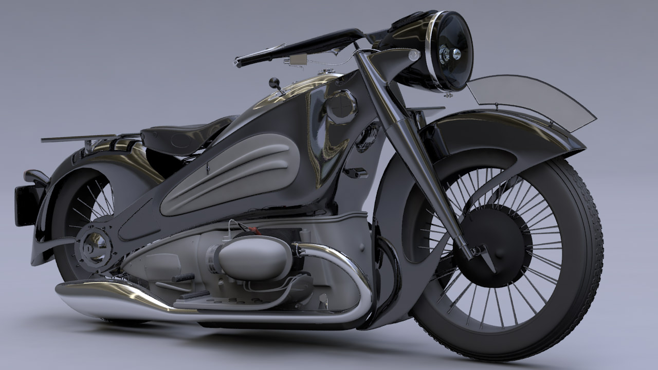 Bmw r7 Motorcycle 1937 3D Model .max - CGTrader.com