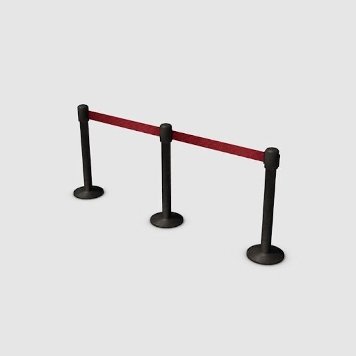 Rope Barrier 3D Model .max .obj .3ds .fbx .c4d - CGTrader.com