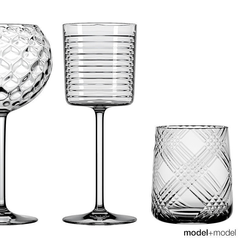 Glassware set 3D model | CGTrader