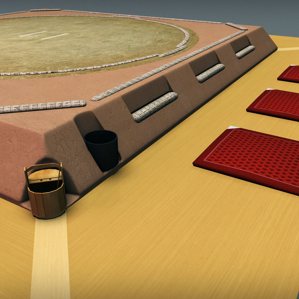 Sumo ring dojo sport 3D model | CGTrader