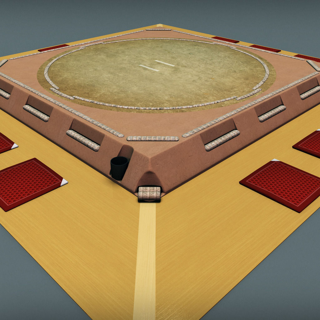Sumo ring dojo sport 3D model | CGTrader
