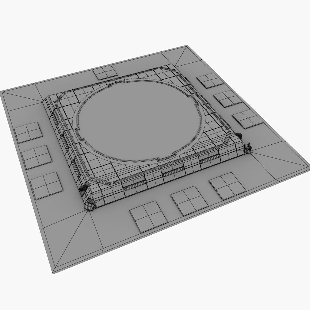 Sumo ring dojo sport 3D model | CGTrader