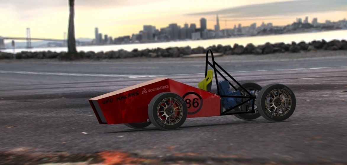 Formula Student India Race Car - Max Optimized 3D model | CGTrader
