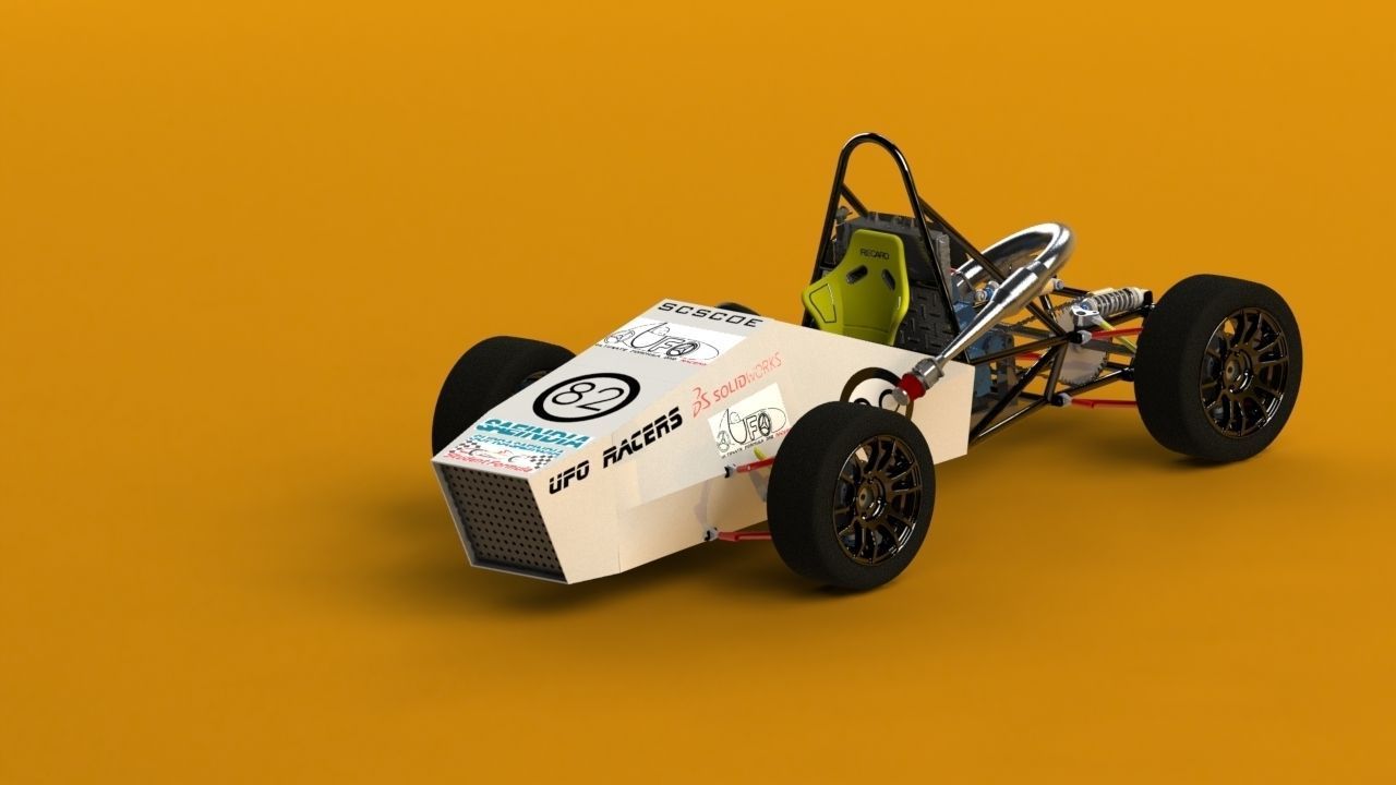 Formula Student India Race Car - Max Optimized 3D model | CGTrader